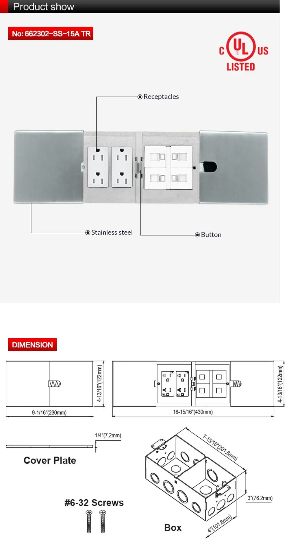 Ultra-thin Two-door Duplex Flat Push Type Floor Socket Outlet Box - Buy ...