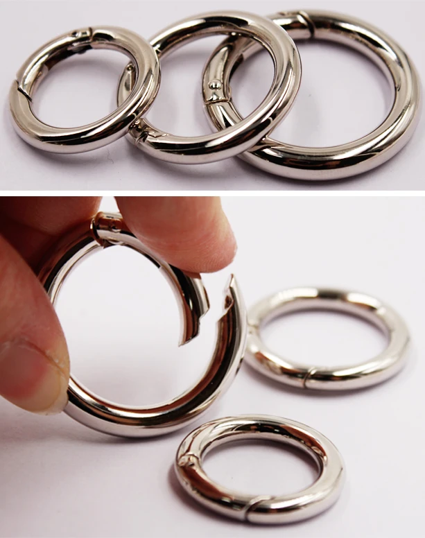 Small Round Shape Key Ring Carabiner Hook Key Chain - Buy Round Carabiner Key Ring,Zinc Alloy ...