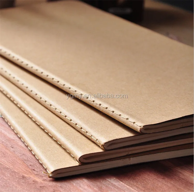 Blank Notepad Book Vintage Soft Copybook Daily Memos Kraft Cover