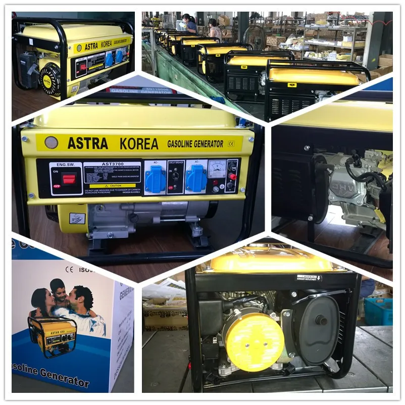 AST3800E Gx160 AST3700 3kw Astra Korea Petrol Gasoline Generator Price