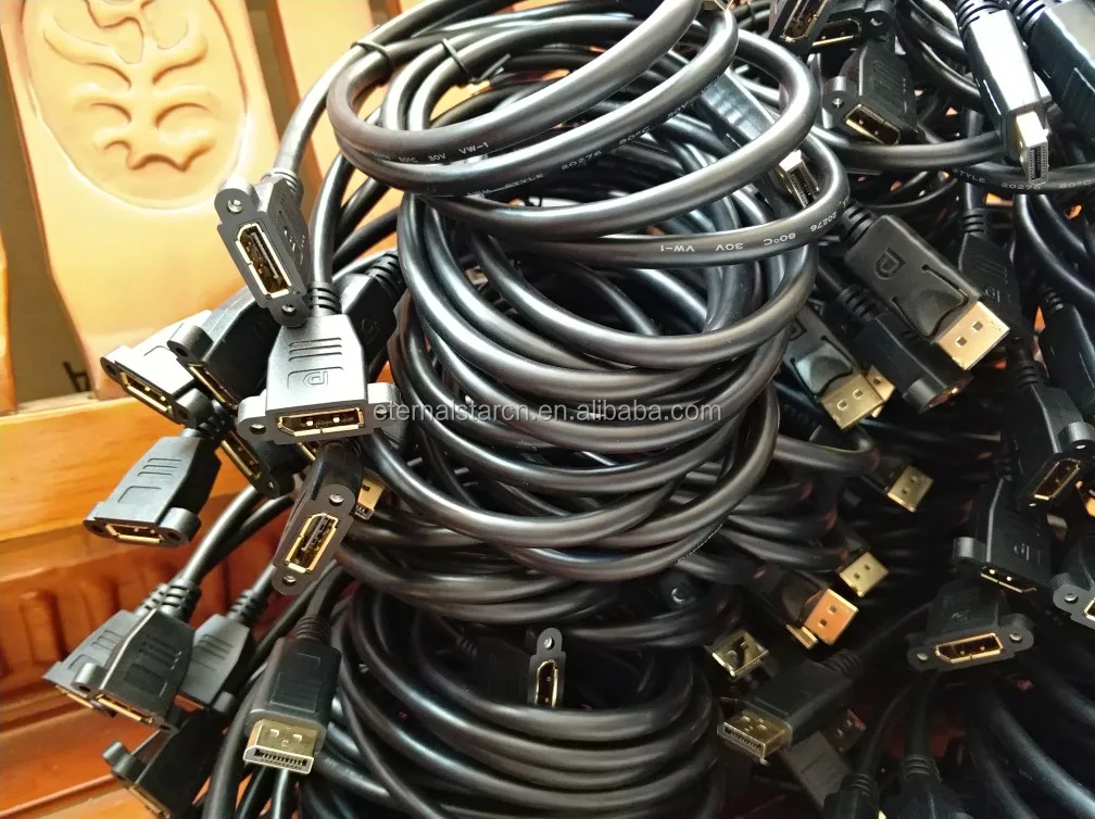 Wholesale DisplayPort Cable DP Female Panel Mount Cable Adapter with ...