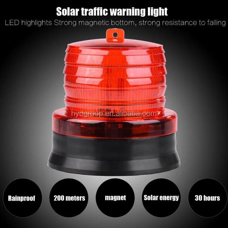 Waterproof Proximity Flashing Solar Beacon Light - 4 LED