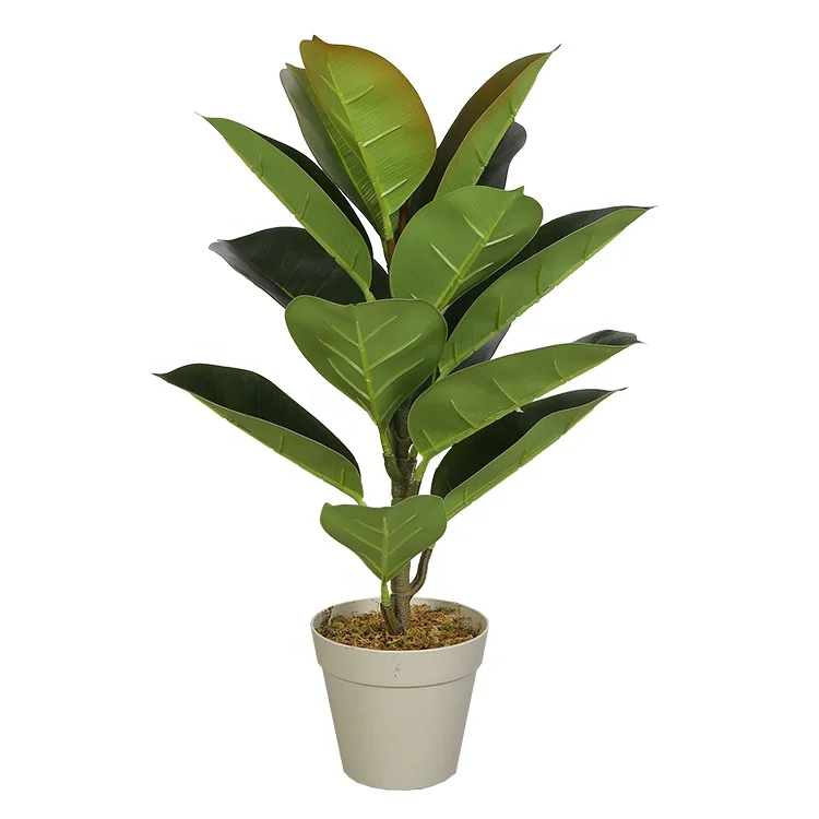 50cm Artificial Oak Tree Rubber Ficus New Trend Of Artificial Plants ...