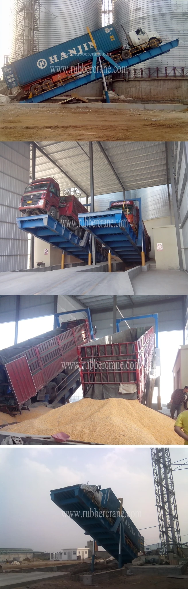 Container Unloading Dumper Container Discharge Dumper Truck Dumper ...