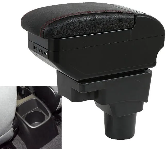 Car Center Console Armrest Box for Chevrolet Spark 2011-2017 - Black PU ...