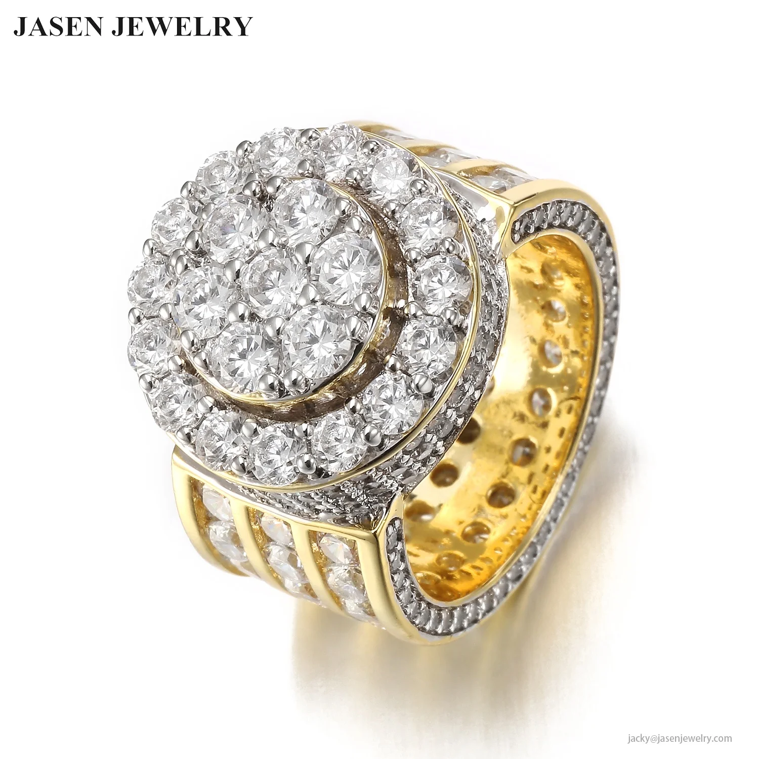 Customize Jewelry Manufacturer Silver Big Stone Diamond Ring For Men ...