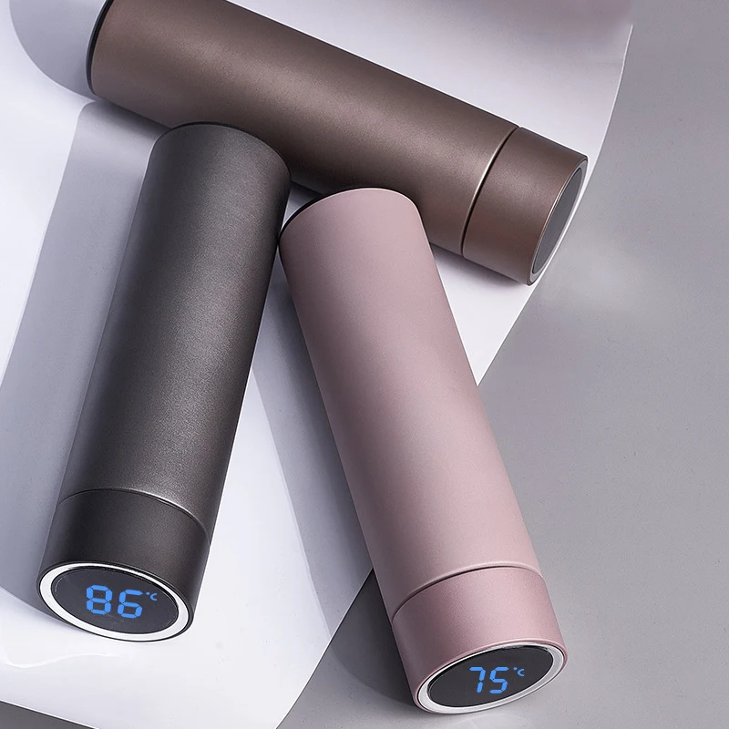 Intelligent Stainless Steel Water Bottle Lcd Temperature Display Vacuum ...