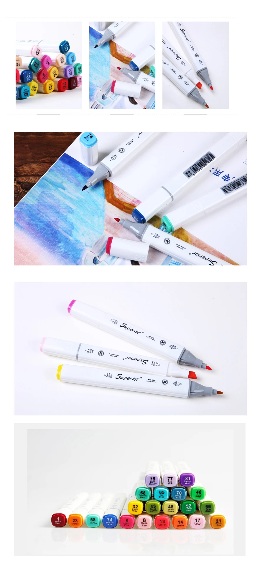 Professional Dual Head Alcohol Based Ink Marker Pen(id:10915817 ...