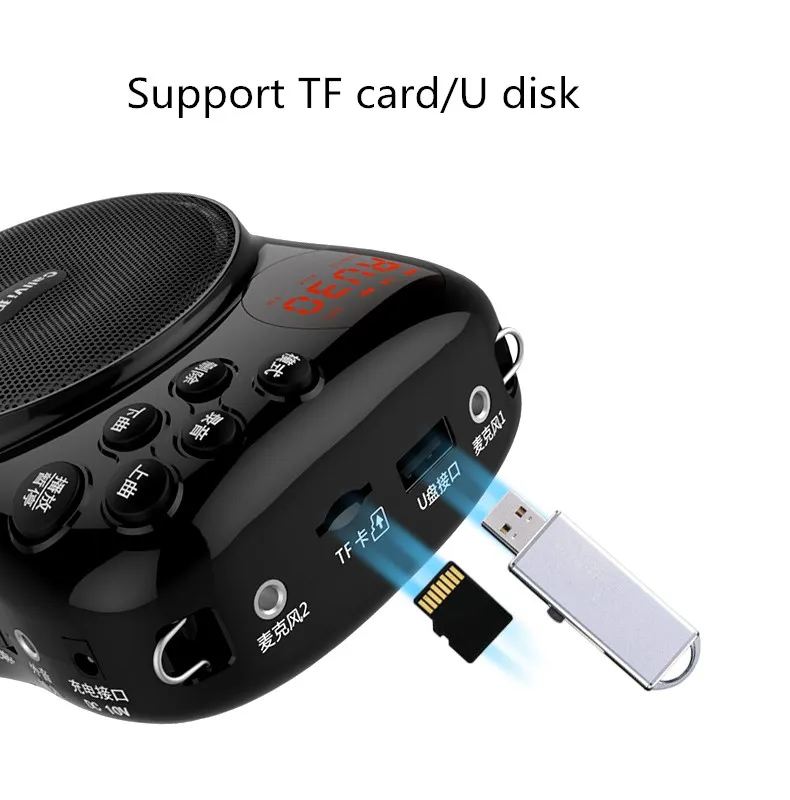 Callvi V800 auriculares micrófono UHF inalámbrico portátil de voz ...