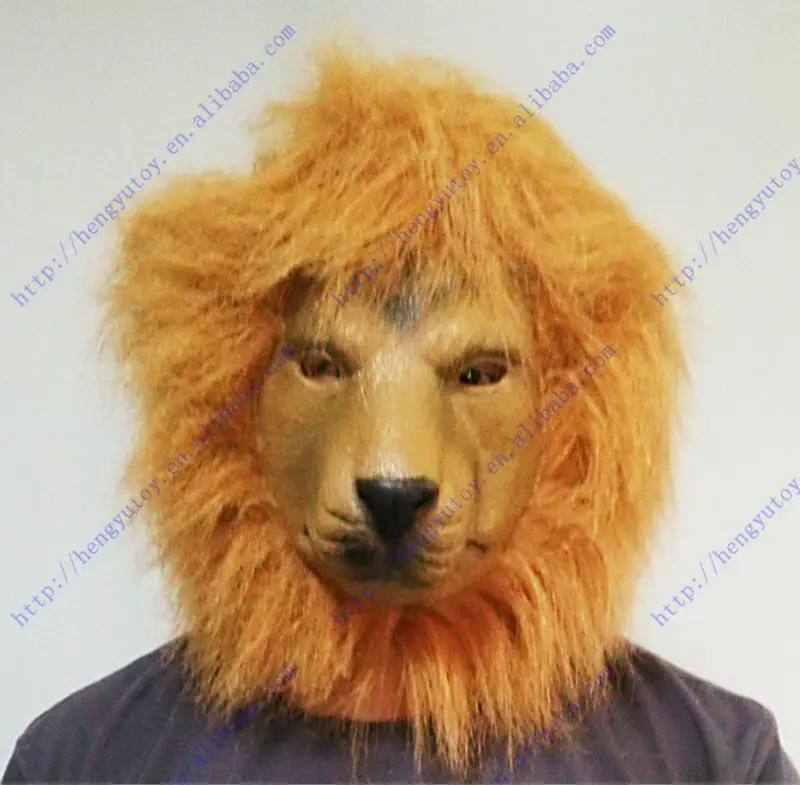 Lifesize Lion Masks Head Halloween Costume Theater Prop Novelty Lion ...