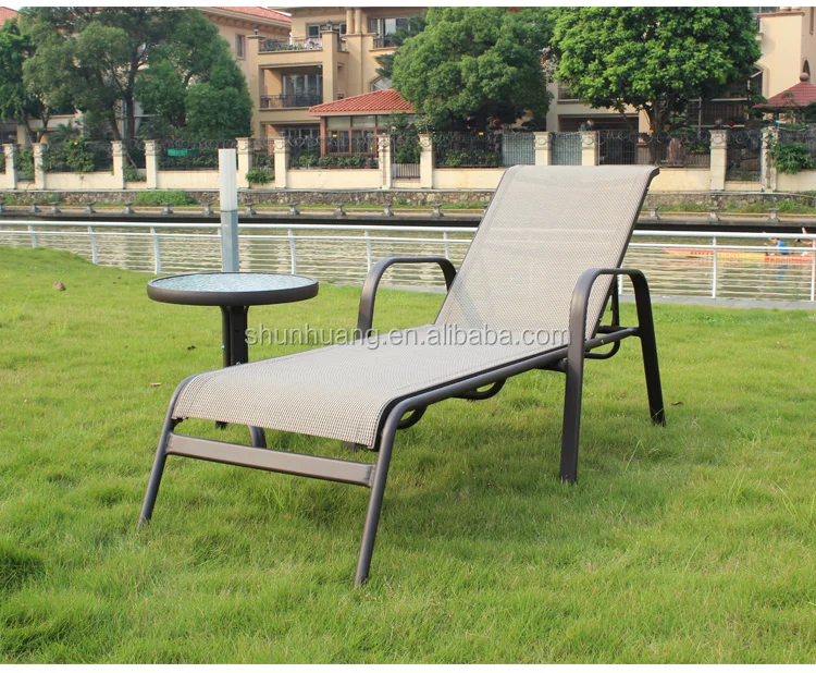 Poolside Lounger Chairs Metal Frame Sun Lounger Beach Chairs With ...