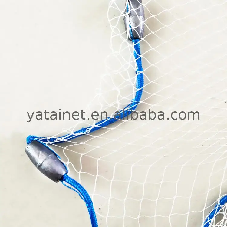 10ft Drawstring Multifilament Drawstring Polyester Fishing Cast Net ...