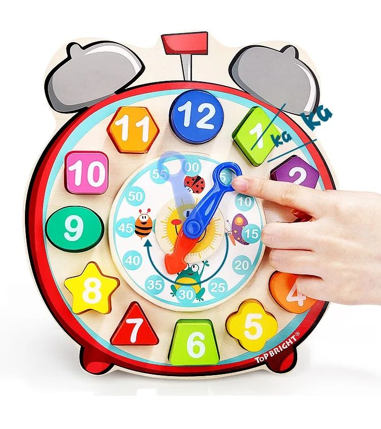 Topbright Wooden Toy Factory Learning Clock 120351 - Buy Wooden Clock ...