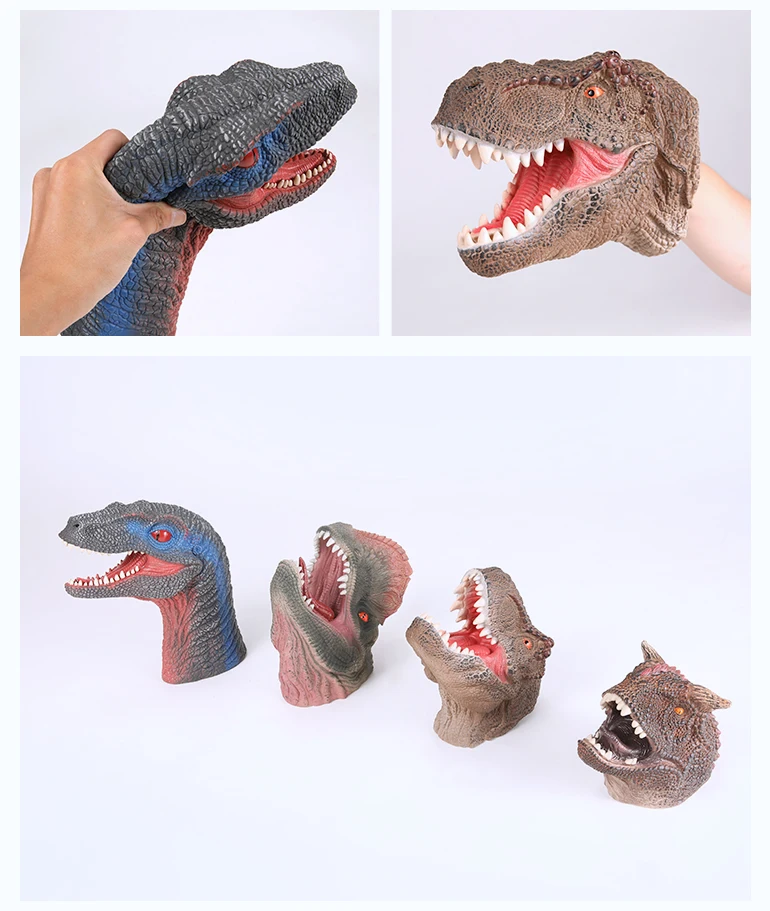 Realistic Pvc Dinosaur Head Hand Puppet For Kids - Buy Head Hand Puppet ...