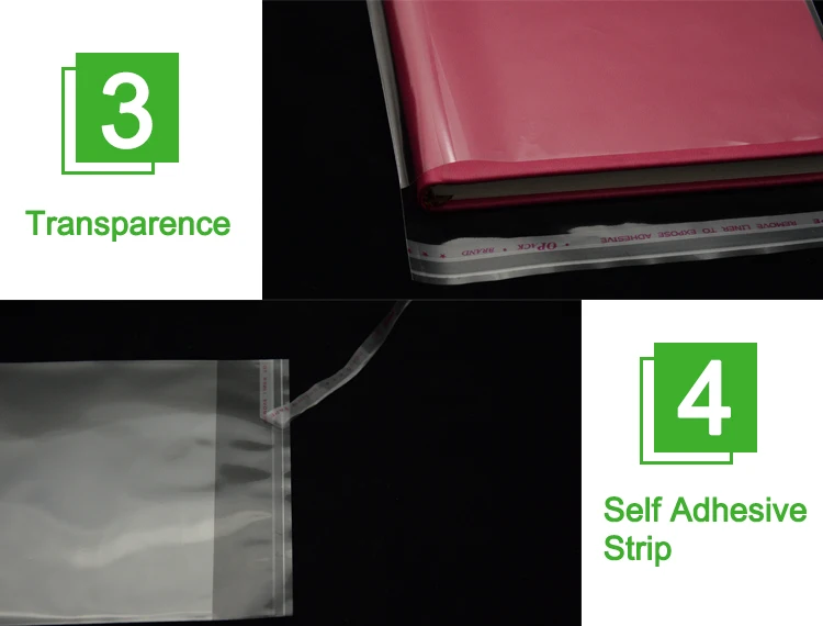 Clear Poly Self Adhesive Opp Bag Packing For Clothes /apparel/stores ...