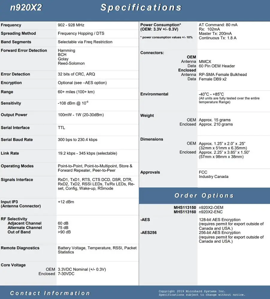 Microhard Uav Radio Modems N920x2-oem - Buy Radio Modems,Microhard,Data ...