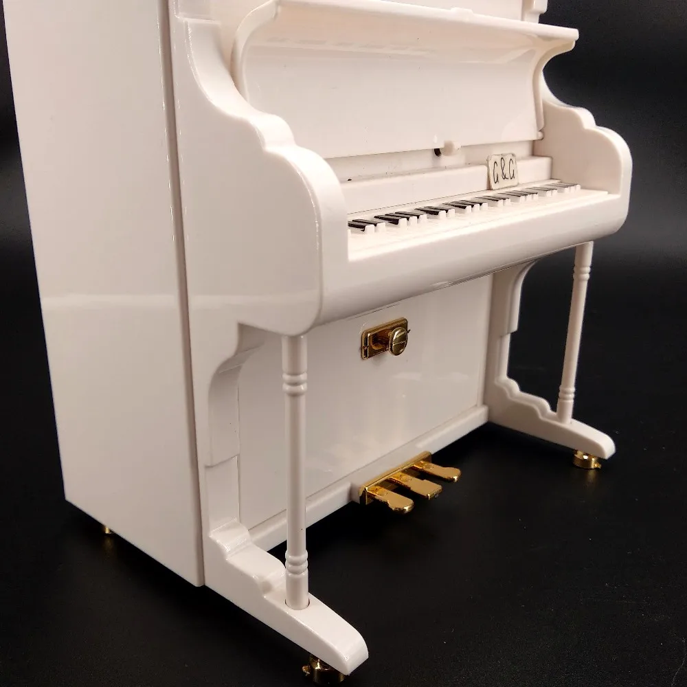 Creative Plastic Upright Piano Model Music Box for Home Decoration