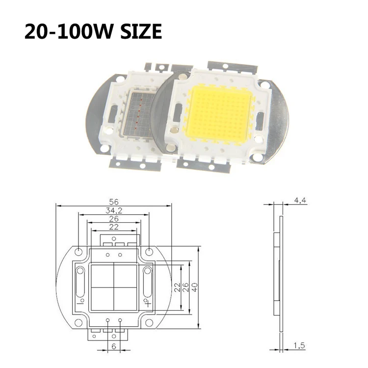 100w Led Chip Rgb Led Matrix Cob Led Grow Light Red Green Blue Rgb Full ...