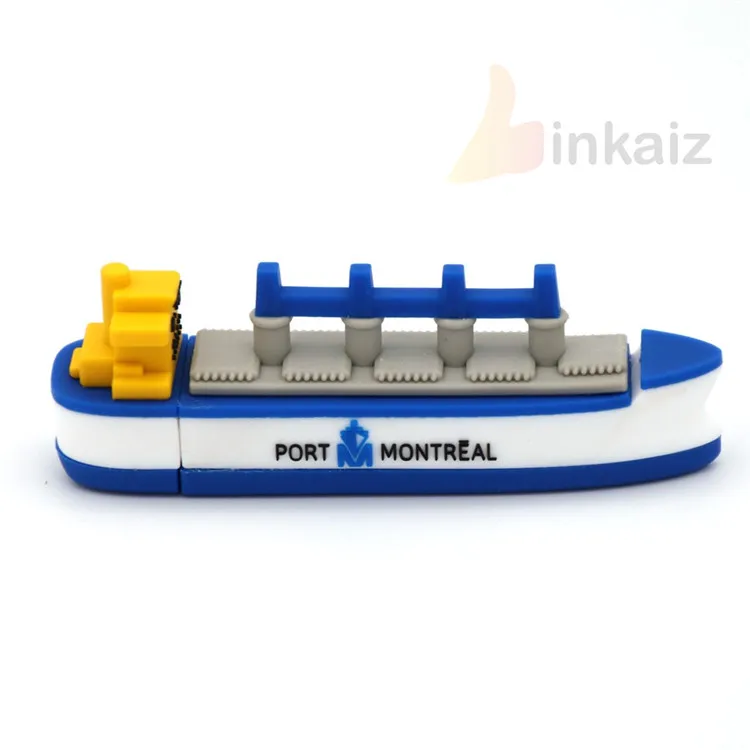 Customize 3D Pvc Rubber Boat Cruise Ship Flash Drive Usb/boat Usb Stick/usb Flash Drive Steamer ...