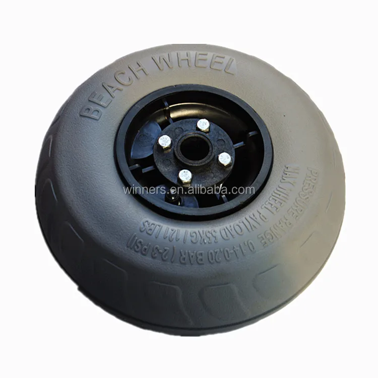 10 Inch Polyurethane Beach Wheels - Durable Balloon Tires