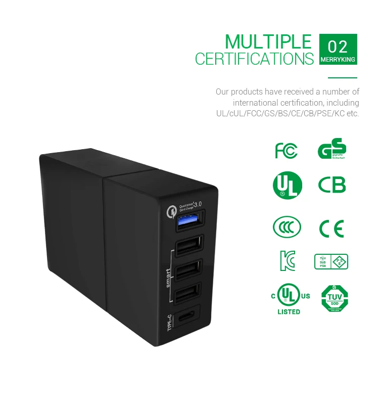 Ce Fcc Approval Port Usb 5v 8a 40w Wall Usb Charger - Buy Universal ...