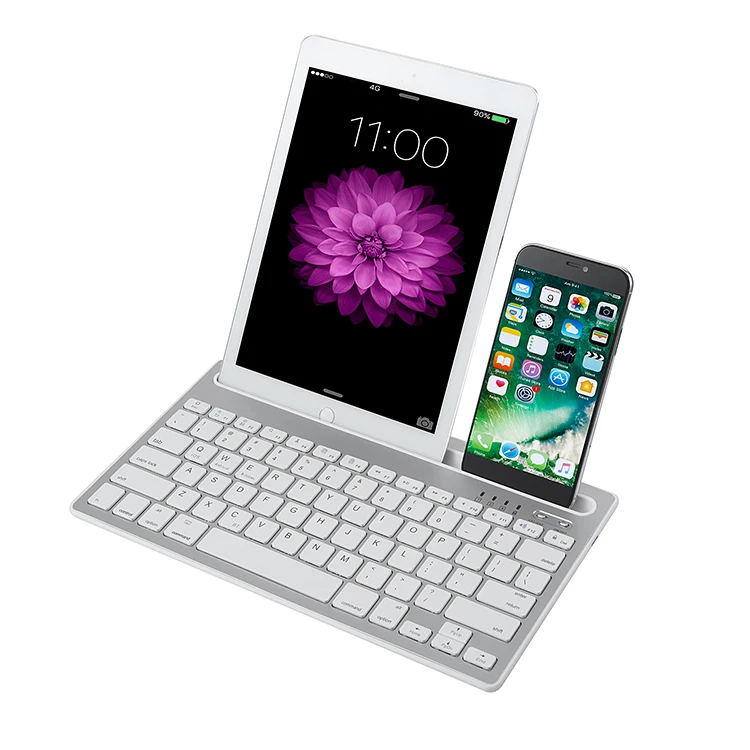 Dual Channel Multi-device Universal Wireless Bt Rechargeable Keyboard ...