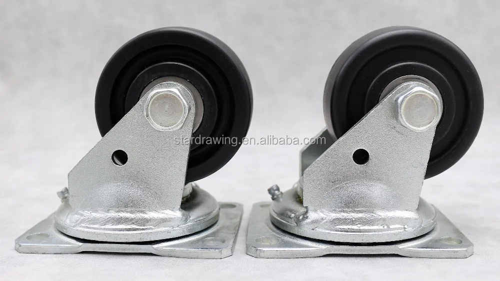Ss 3 Inch 1500 Lbs Load Capacity Low Profile Nylon Swivel Caster Wheels ...