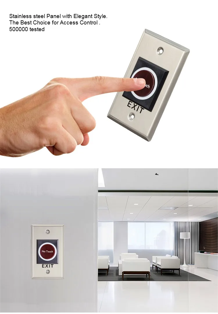 No Touch Exit Button Infrared Sensor Exit Button With Led Isk-840a(led ...