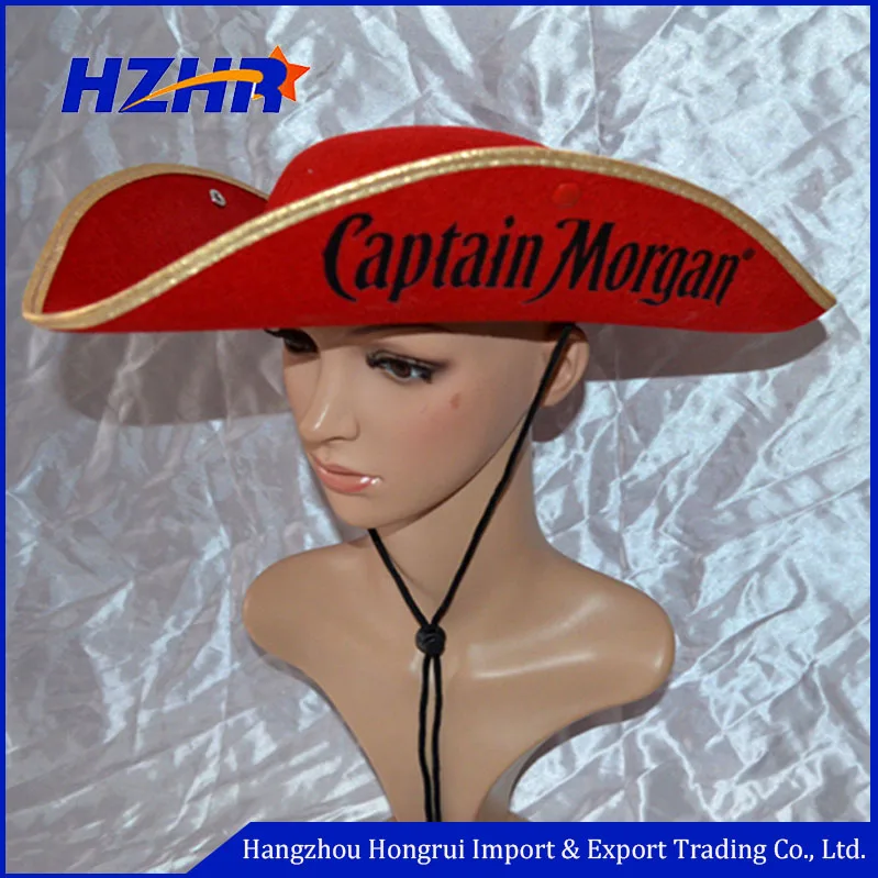 Red Captain Morgan Pirate Hat Wholesale Captain Morgan Cap - Buy ...