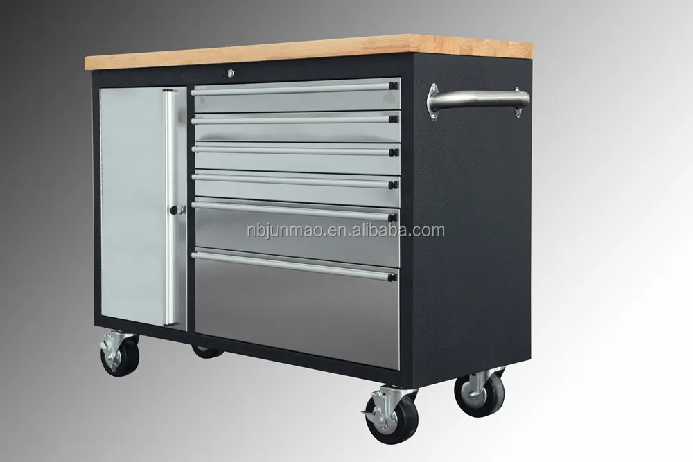 48 Inch 6 Drawer Mechanics Tool Box Rolling Workbench On Wheels - Buy ...
