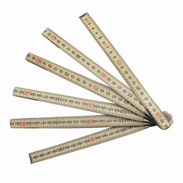 Pack of 10 Pieces 2 Meters Collapsible German Type Metric Wooden ...