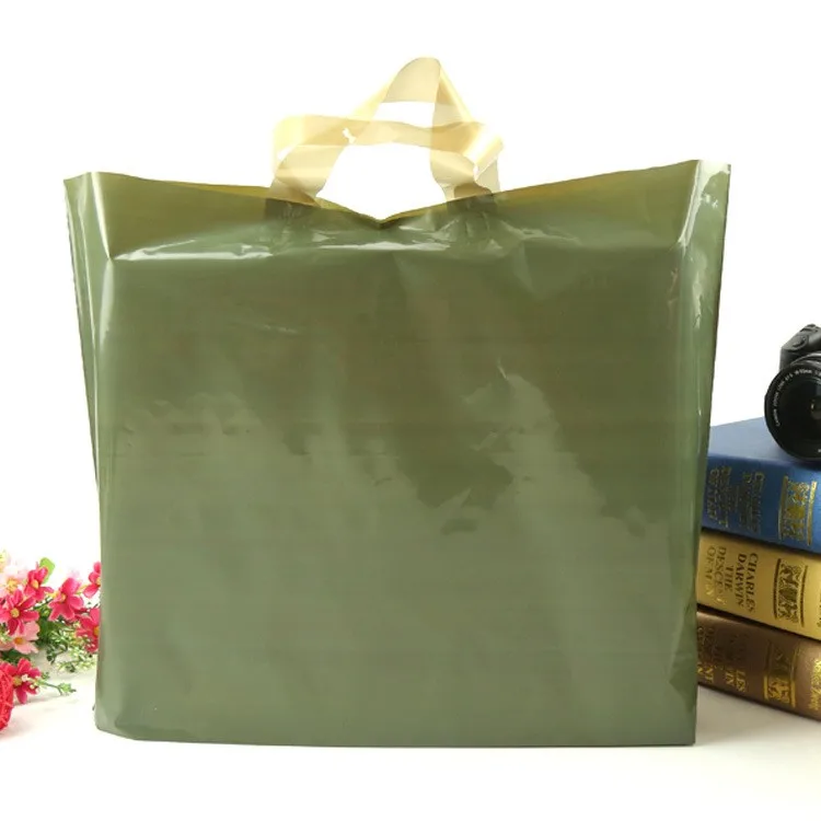 Custom Printed Logo Clothes Shopping Poly PE Bag with Handle