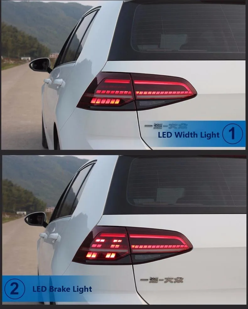 Golf 7 MK7 LED Rear Tail Lights Golf 7.5 MK7.5 LED Tail Light Dynamic ...