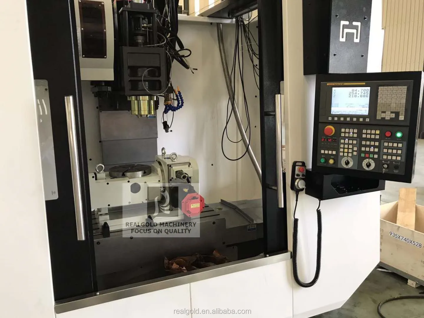 Vmc850 Vertical Milling Machine Roller Linear Guide Fanuc 5 Axis Cnc ...