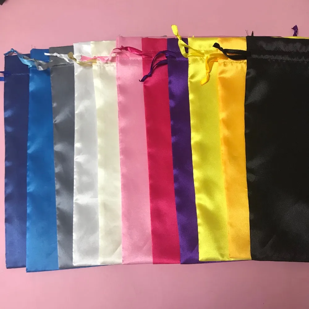 100% Luxury Satin Hair Bag Customize Silk Bag For Hair Custom Logo ...