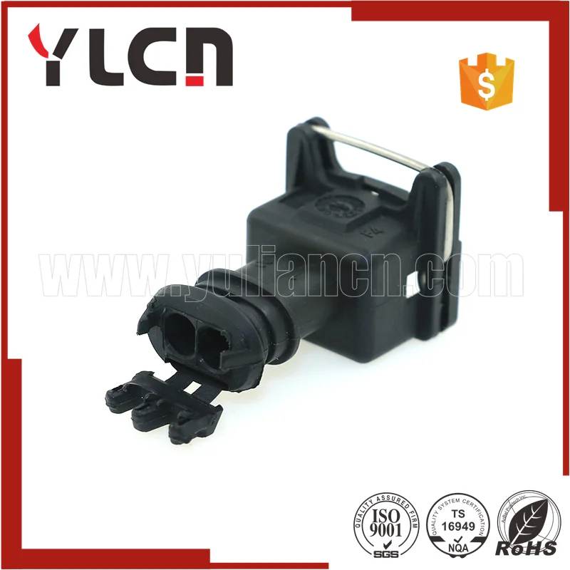 YLCN 2 Pins Connector 282189-1 Female Waterproof Fuel Injector Connector Amp Pbt Gf10 Automotive ...