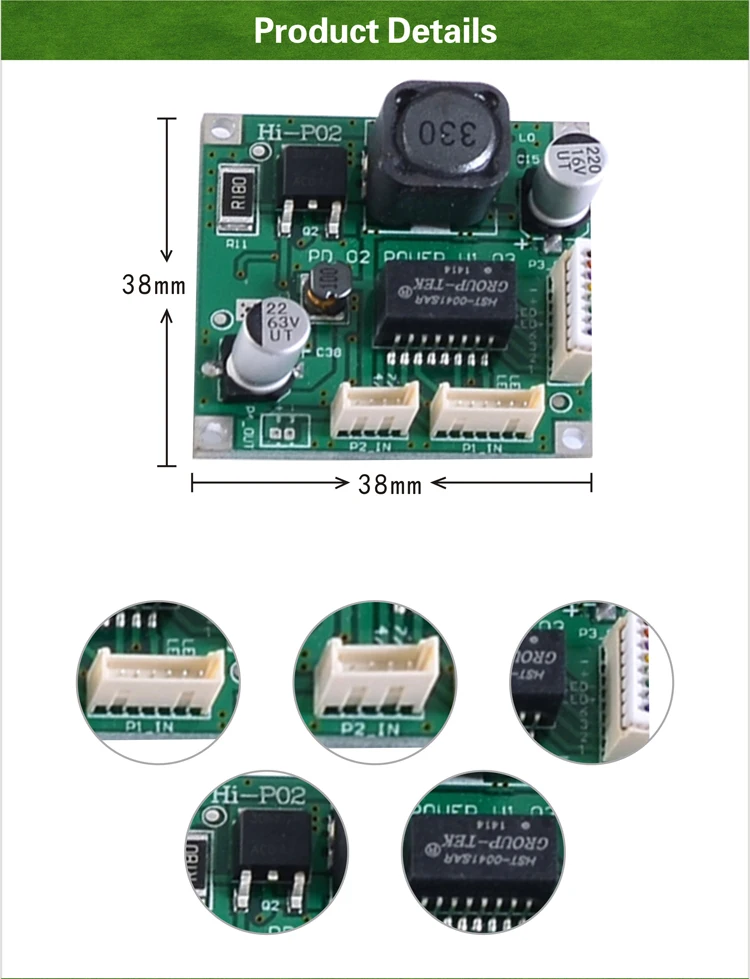 Dc12v 1a Poe Module Pcb Board For Security Cctv Network Ip Cameras ...