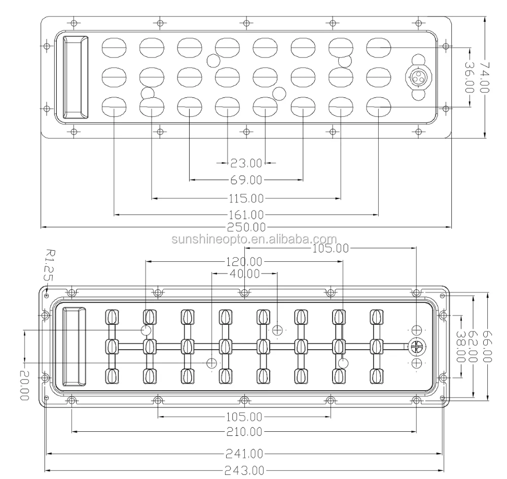 100W LED Street Light CR 3535 XPG3 LED Module - 50000hrs