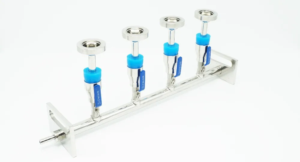 Filter Funnel Manifold - 4 Branch Glass Funnel for Vacuum Filtration