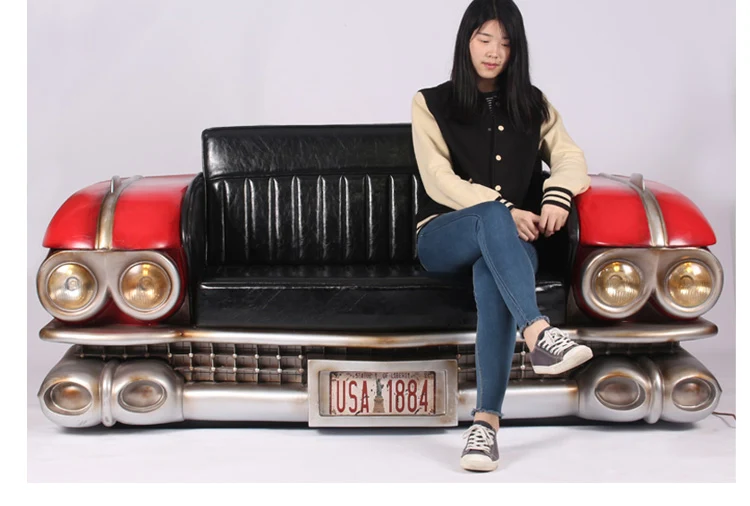 1959 Year Industrial Retro Front Face Car Sofa Red Color Vintage ...