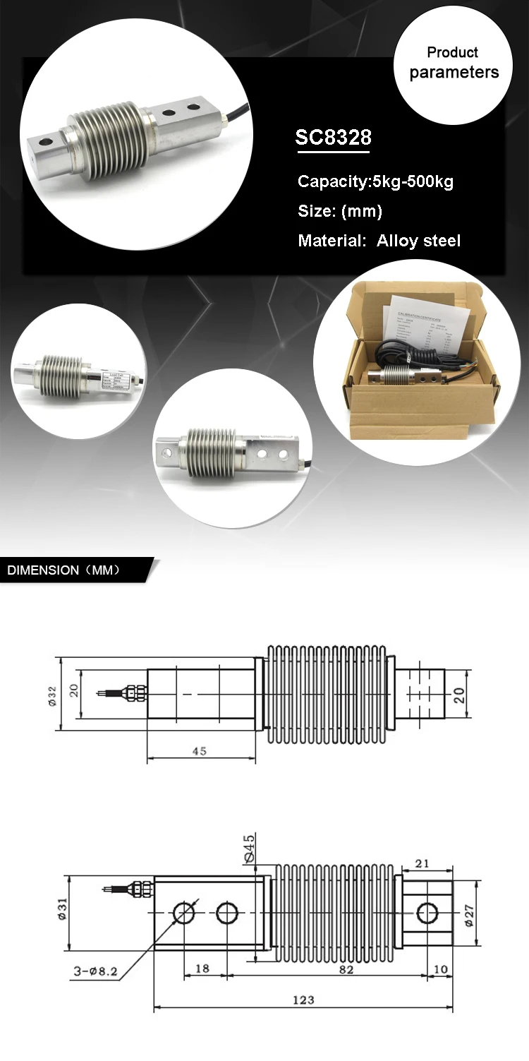 Sc8328 Bellow Type Bending Beam Load Cell 5 Kg To 500 Kg For Belt ...