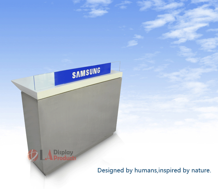 Stainless Steel Mobile Phone Display Table For Samsung Store Experience ...