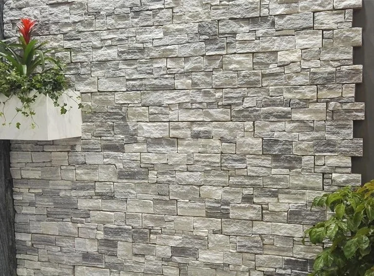 Grey White Mica Schist Exterior Wall Natural Stone Cladding Quartzite ...