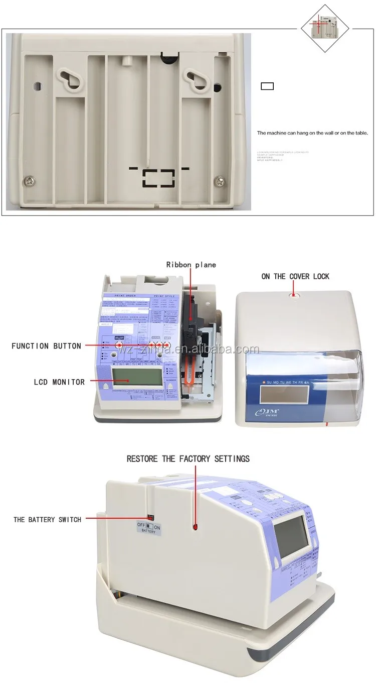 Electronic Time And Date Stamp Time Recorder Attendance - Buy Time And ...