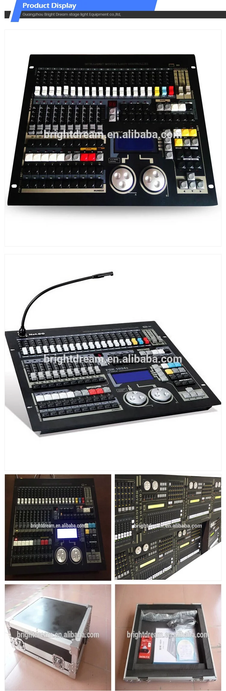 2018 New DMX Fox 1024s Moving Light Controller DJ Lighting Console