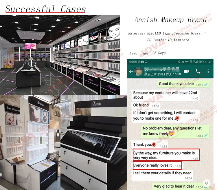 Island Unit Makeup Display Furniture - Elegant & Customizable