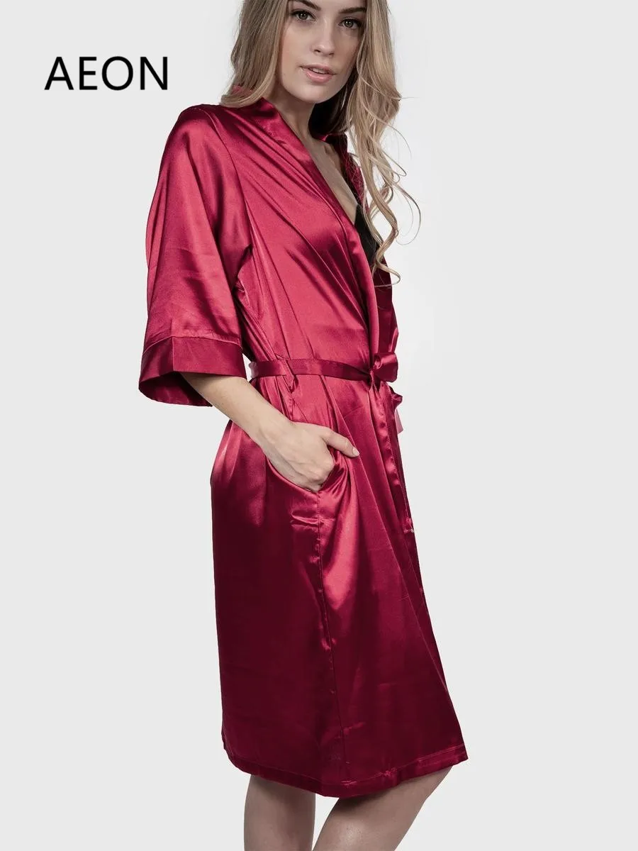 Factory Custom Logo Robe High Quality Silky Satin Robes - Buy Custom ...