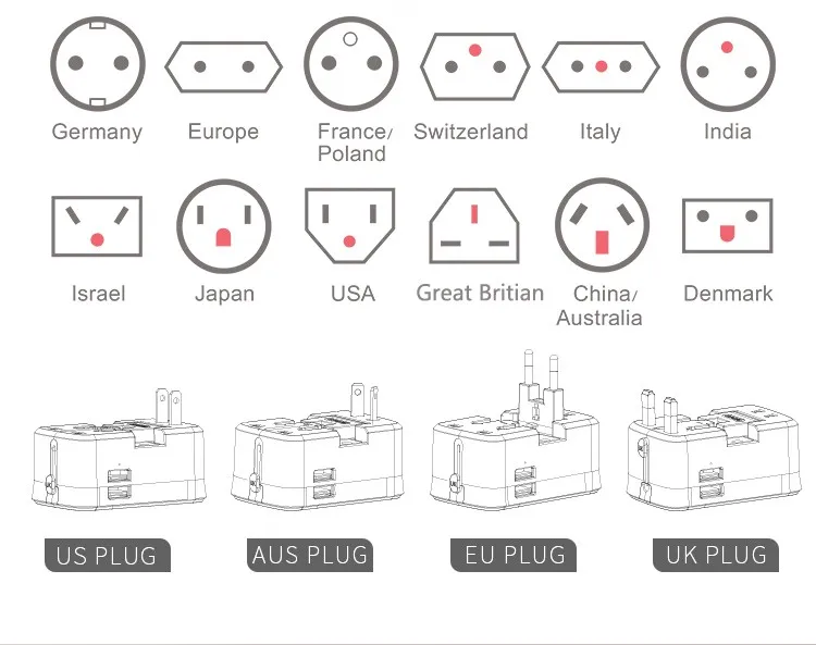 Best Selling Products 2018 In Usa All-in-one International Travel Plug ...