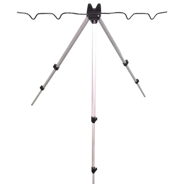 Aluminum Portable 3 Sections Telescopic Tripod Stand Fishing Rod Holder ...