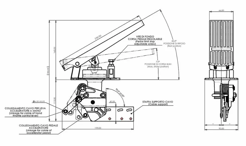 Morse Mechanical Foot Accelerator Pedal Teleflex Pedal For Tractor ...